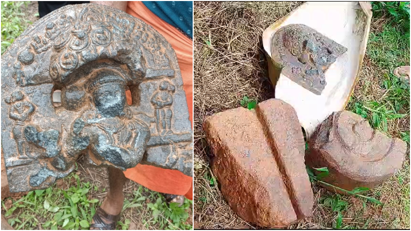 12th century idol of Lord Gopalakrishna found during excacation on ...