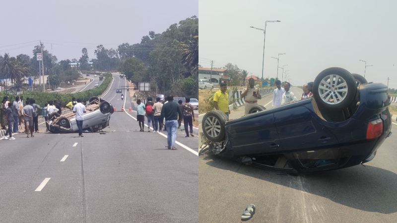 Woman dies, three injured after car hit from behind while overtaking ...