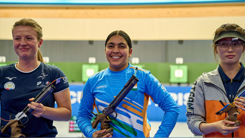 Suruchi Singh clinches gold in women's 10m air pistol at ISSF World Cup ...