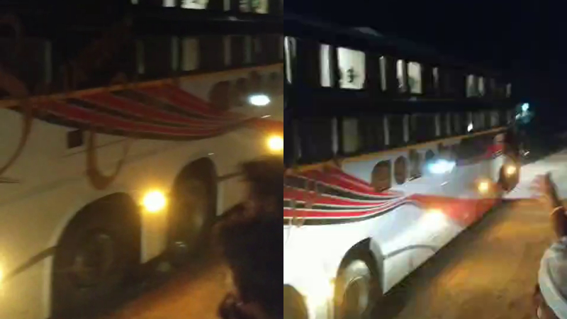 Bus gets stuck in ditch, passengers spend sleepless night - Public TV ...