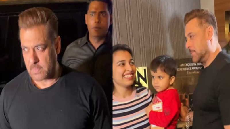 Salman Khan attends Sangeeta Bijlani's birthday bash in Mumbai, shares moment with young fan ...