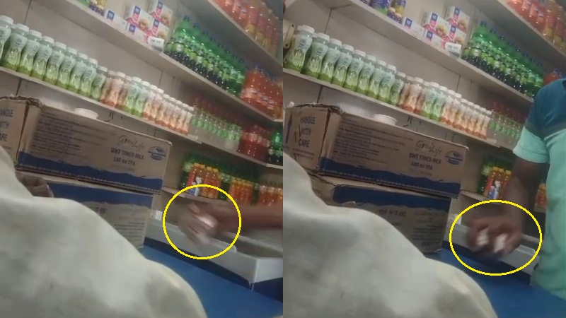 Liquor being sold at Nandini milk booth in Nanjangud village, video ...